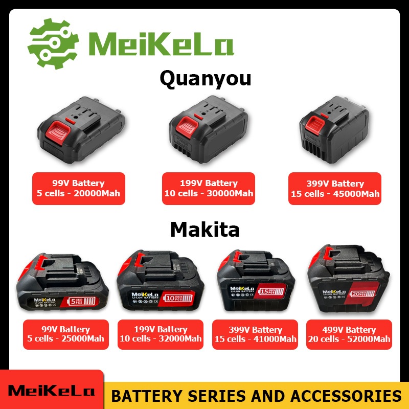 Meikela Makita Quanyou electric cordless lawn mower, electric tool charging battery, lithium-ion ...