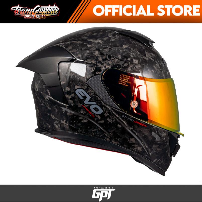 EVO GT-PRO Carbon Series Full Face Dual Visor Helmet With Free Clear ...