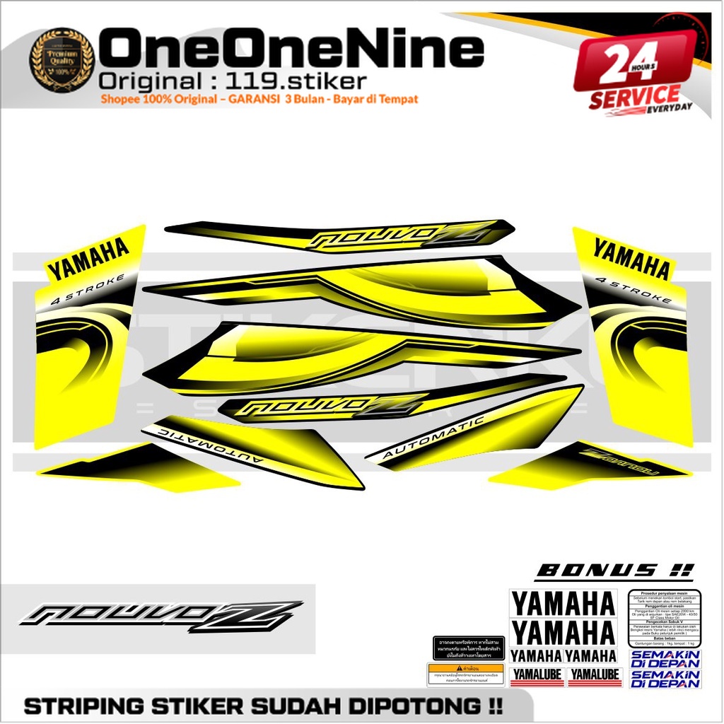 STRIPING NOUVO Z BASIC COLOR / STICKER NUVO Z / STICKER NOUVO Z SPORTY / STICKER NUVO Z ...
