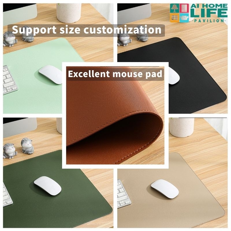 Oversized Leather Soft Anti-Mouse Pad Desktop Keyboard Pad Desk Pad ...
