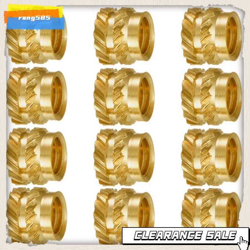 100Pcs M3 Thread Knurled Brass Threaded Heat Set Heat Resistant Insert ...
