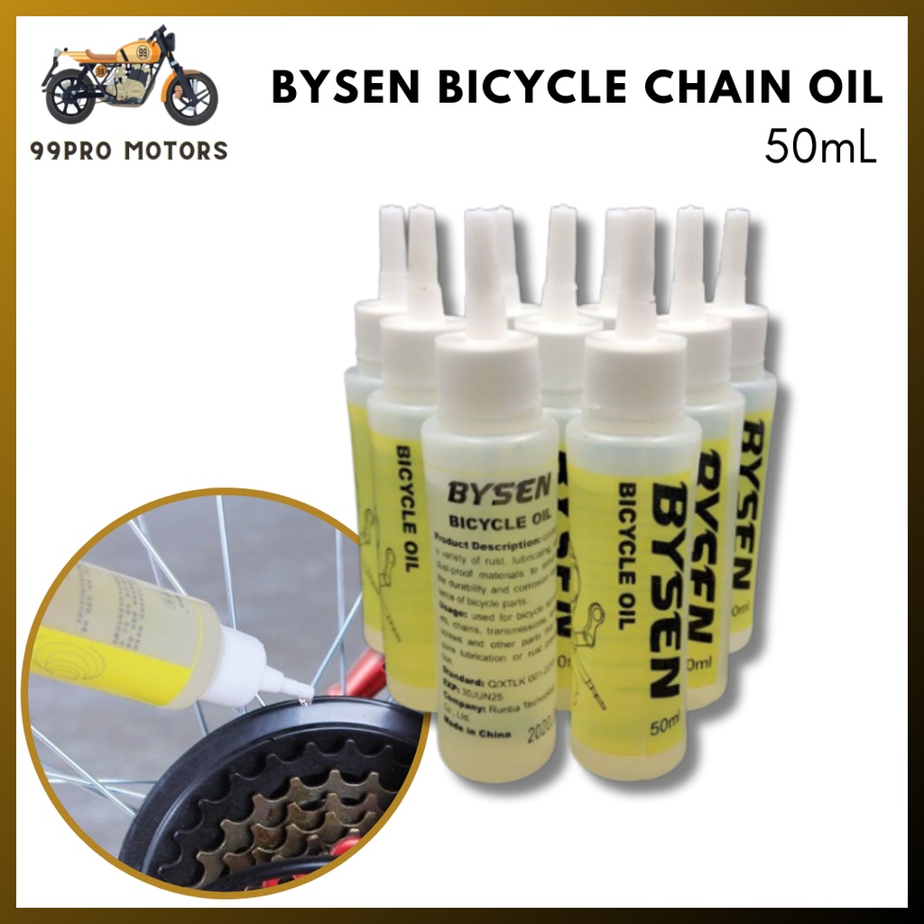 BICYCLE CHAIN LUBRICATE OIL 50ML BYSEN BIKE OIL(1piece) | Shopee ...