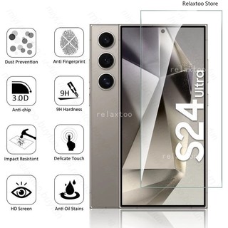 2in1 Full Cover Screen Tempered Glass For Samsung Galaxy S24 Ultra Plus ...