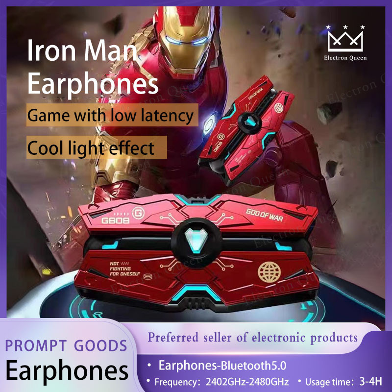 Marvel Collision Iron Man Headset True Wireless Bluetooth Headset Game ...