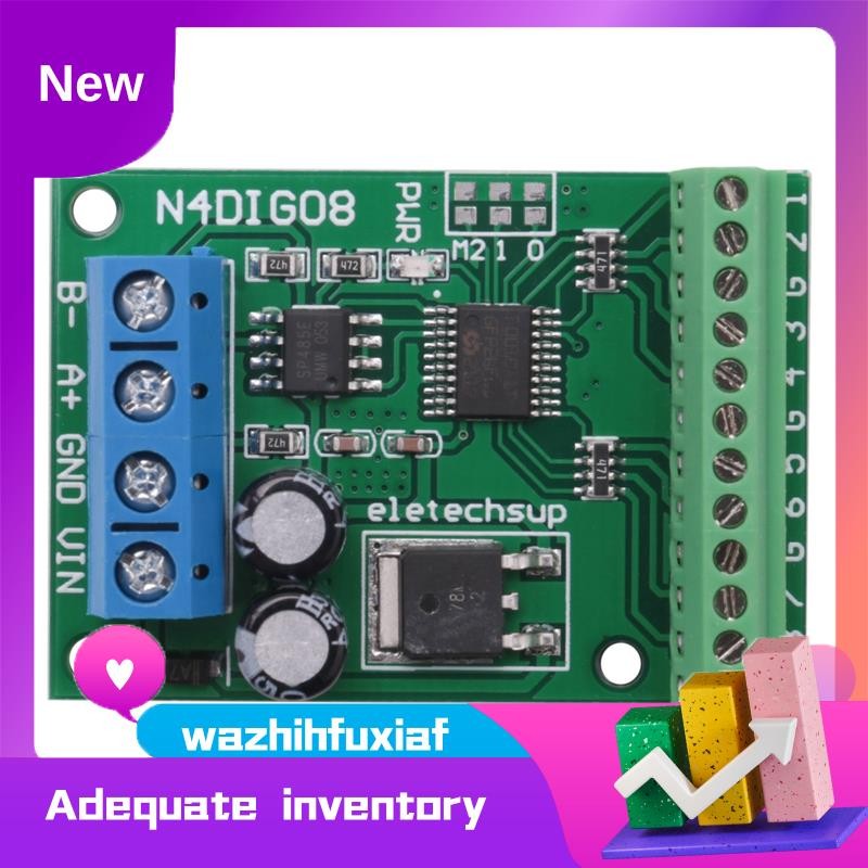 wazhihfuxiaf 8Ch Input/Output Digital Switch TTL LvTTL CMOS RS485 IO Control Module Modbus Rtu ...