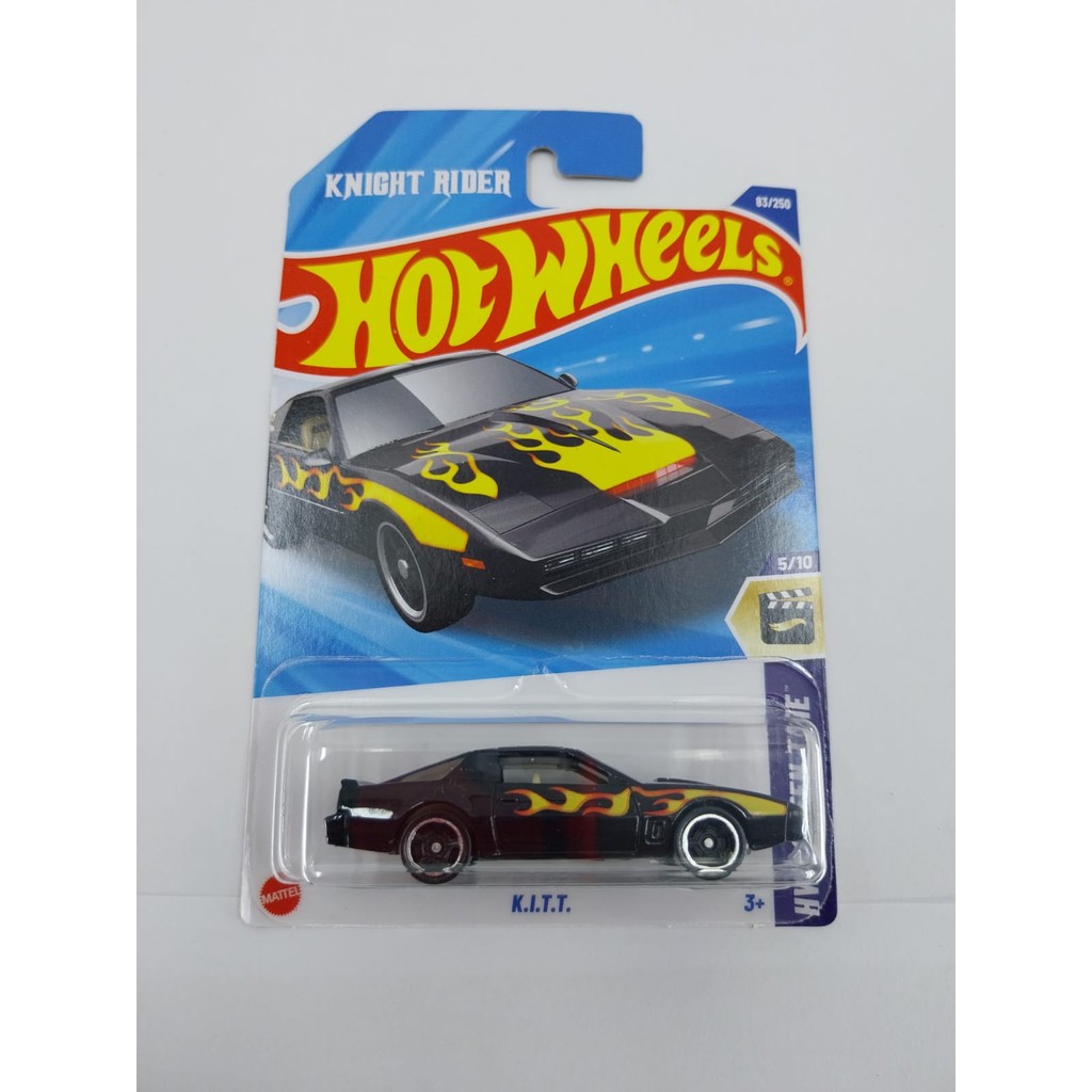 HITAM Hot Wheels KITT Knight Rider Screen Time Movies Black Flames ...