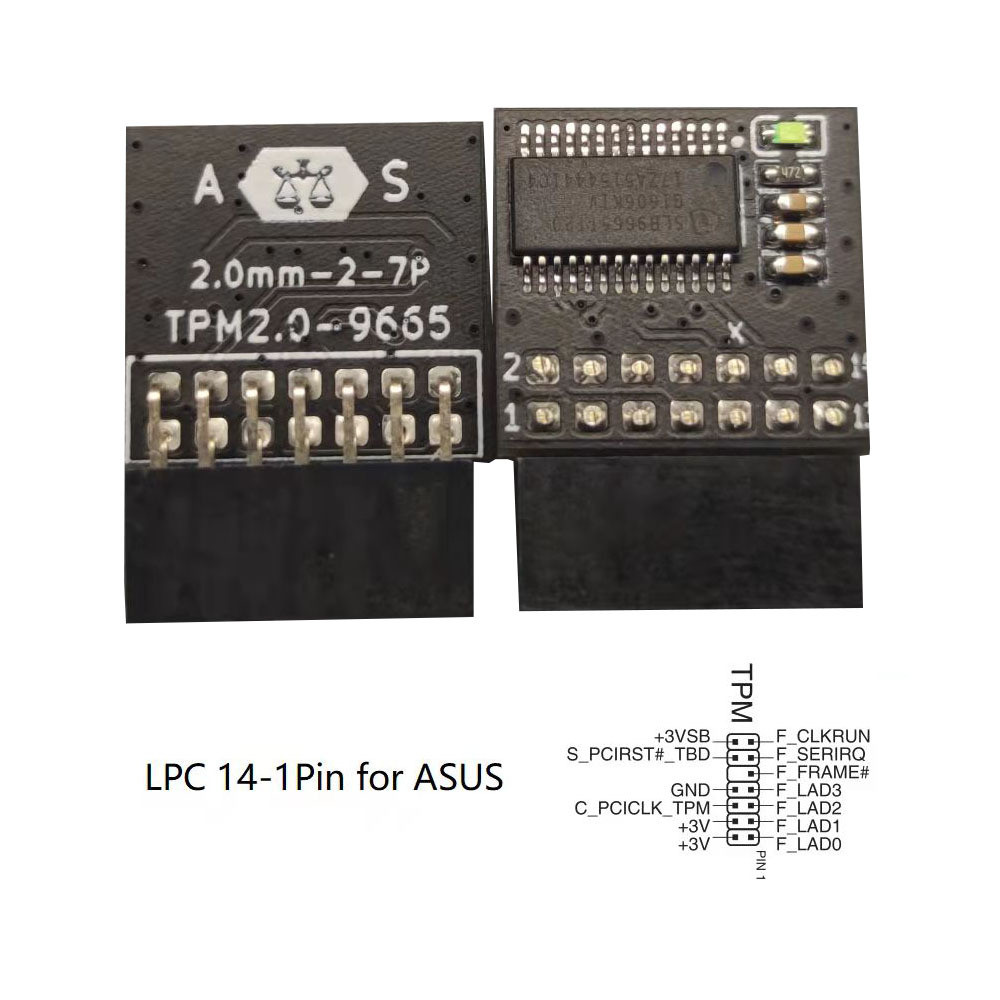TPM 2.0 Encryption Processor LPC Interface Board Remote Card for ASUS ...