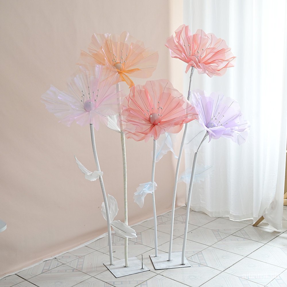 New wedding gauze large flower for Yu Meiren wedding stage layout road ...