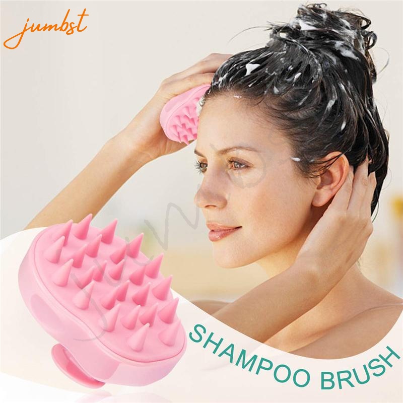Soft Silicone Wet Comb Bathe Shampoo Brush Silica Gel Hair Scalp