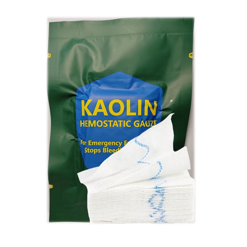 1Bag Hemostatic Kaolin Gauze Combat Emergency Trauma Z-Fold Soluble For ...