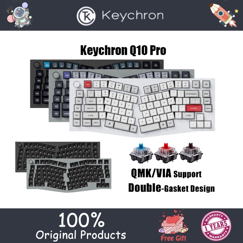 Keychron Q10 Pro (Alice Layout) QMK/VIA Wireless Bluetooth 75% RGB ...