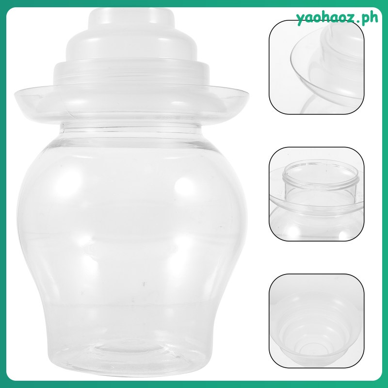 Plastic Kimchi Jar Vegetables Pickle Container Airtight Fermenting ...