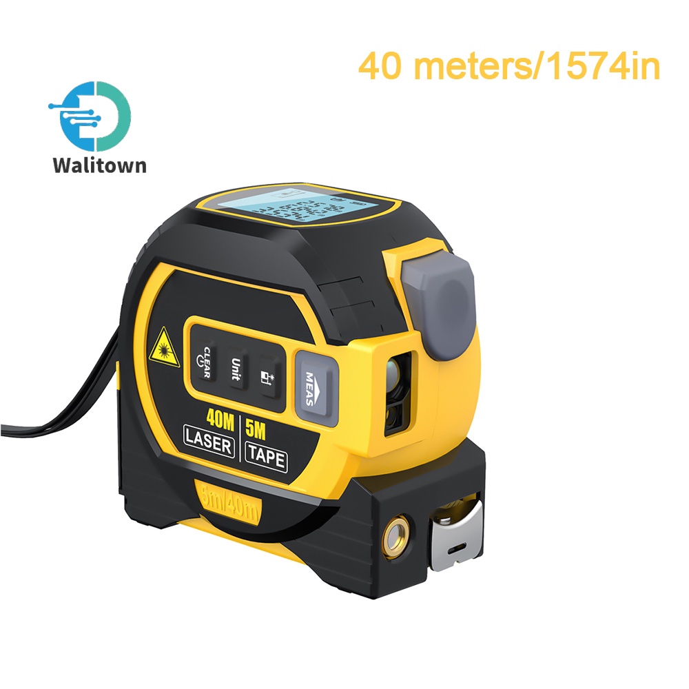 40m 60m Waterproof Laser Tape Measure 3 In 1 Digital Laser Distance Meter Tape Measure Area