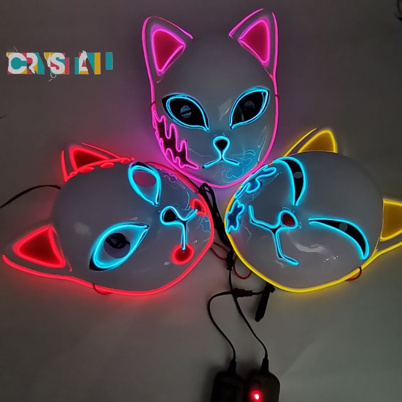 Crystal- Demon Slayer Kimetsu LED Mask Props Sabito Halloween Party ...