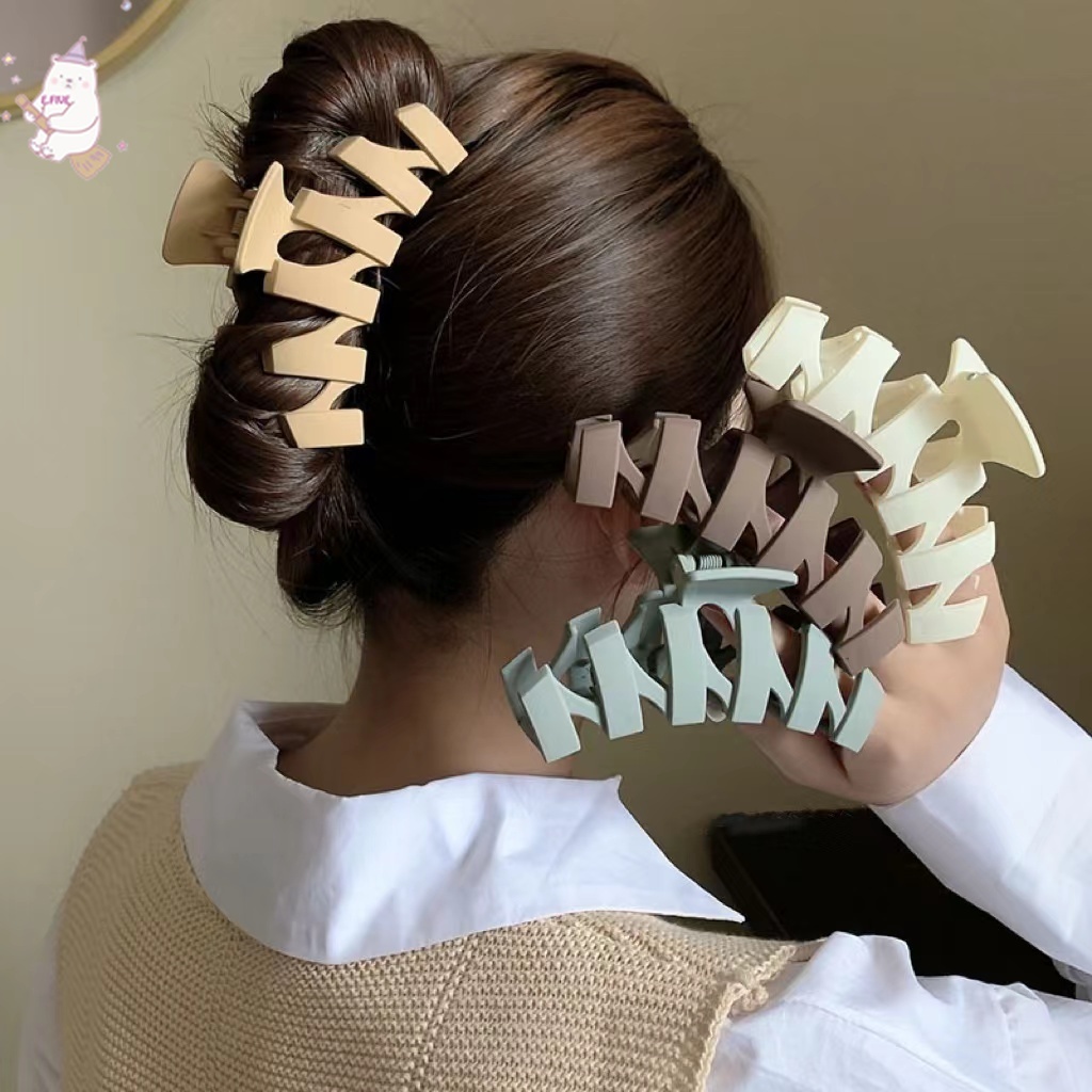 Korean Matte Hair Clamp Ponytail Shark Hair Clip New Style Fashion ...