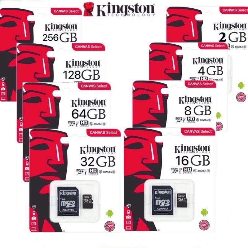 Kingston Micro SD Card Memory 8GB 16GB 32GB 64GB 128GB 256GB Camera ...