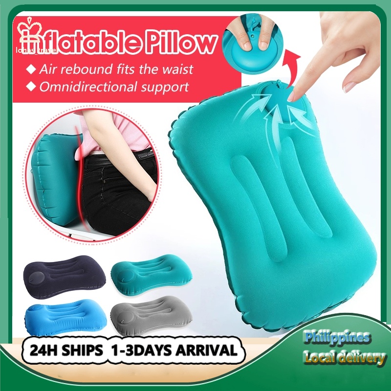 Press Type Inflatable Pillow Travel Air Pillow Cushion Camp Beach Air ...