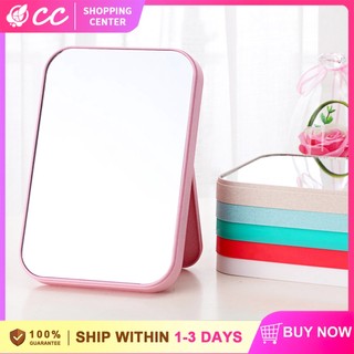 【COD】 Face Makeup Mirror ，Portable Square Mirrors，Large Folding Desktop ...