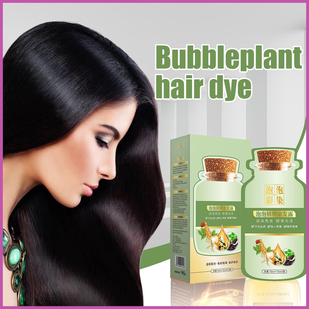 Bubble Hair Color 10pcs Plant Bubble Hair Color Shampoo Hair Coloring ...