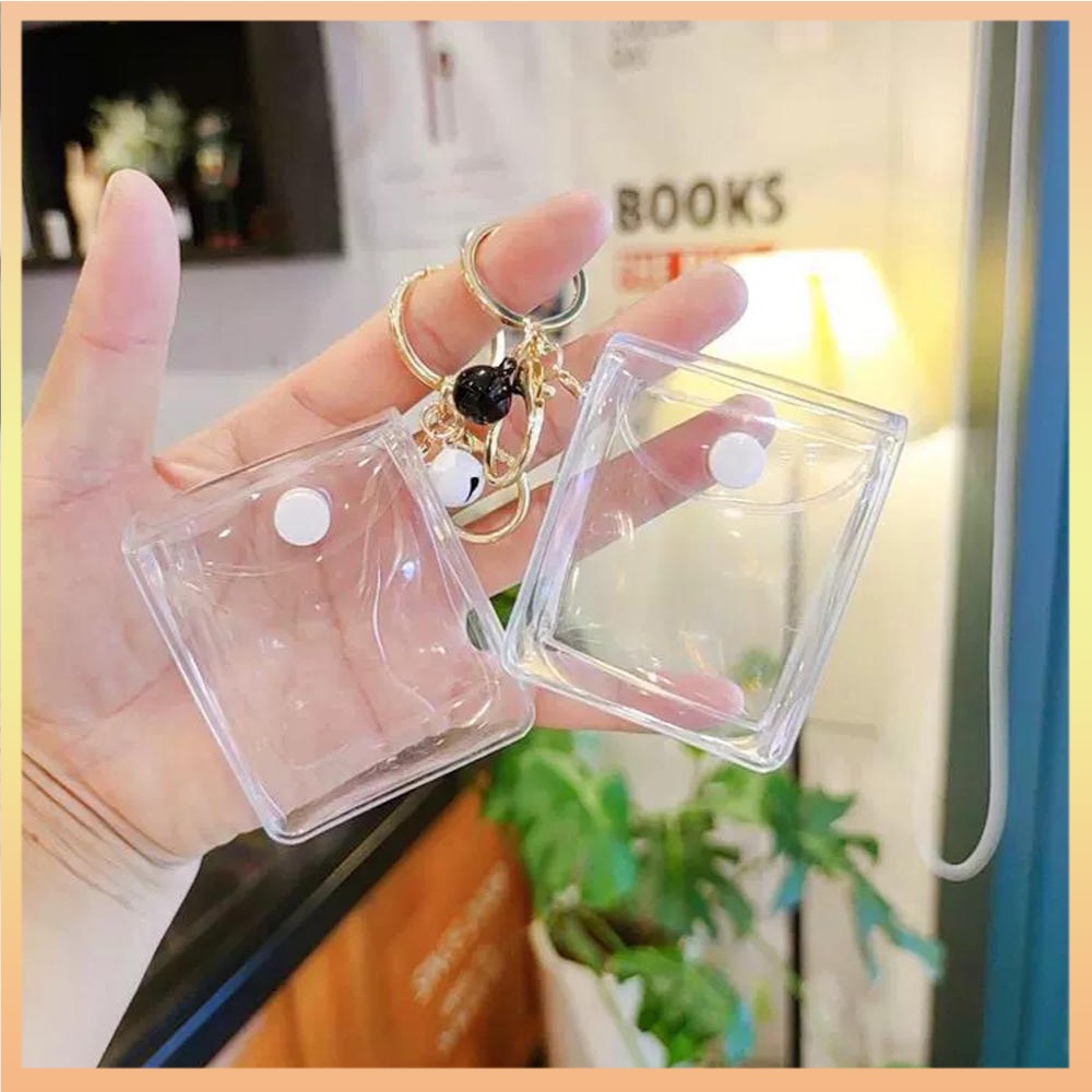 Transparent PVC Square Mini Coin Purses Case Clear Small Key Wallets ...