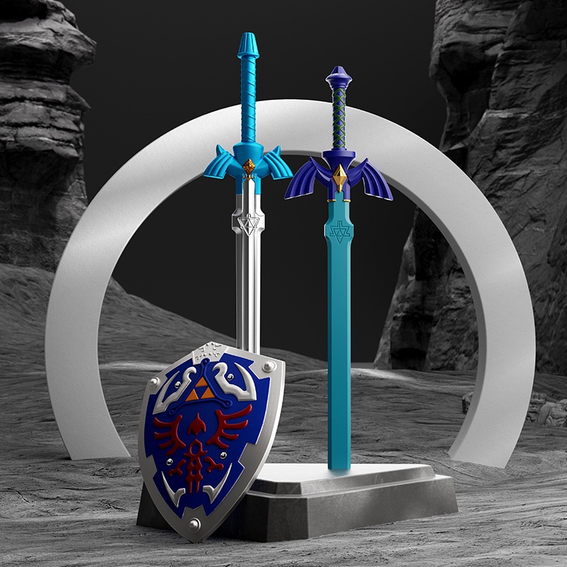 Legend of Zelda Master's Sword Shield Set with Sword Sheath Anime PU ...