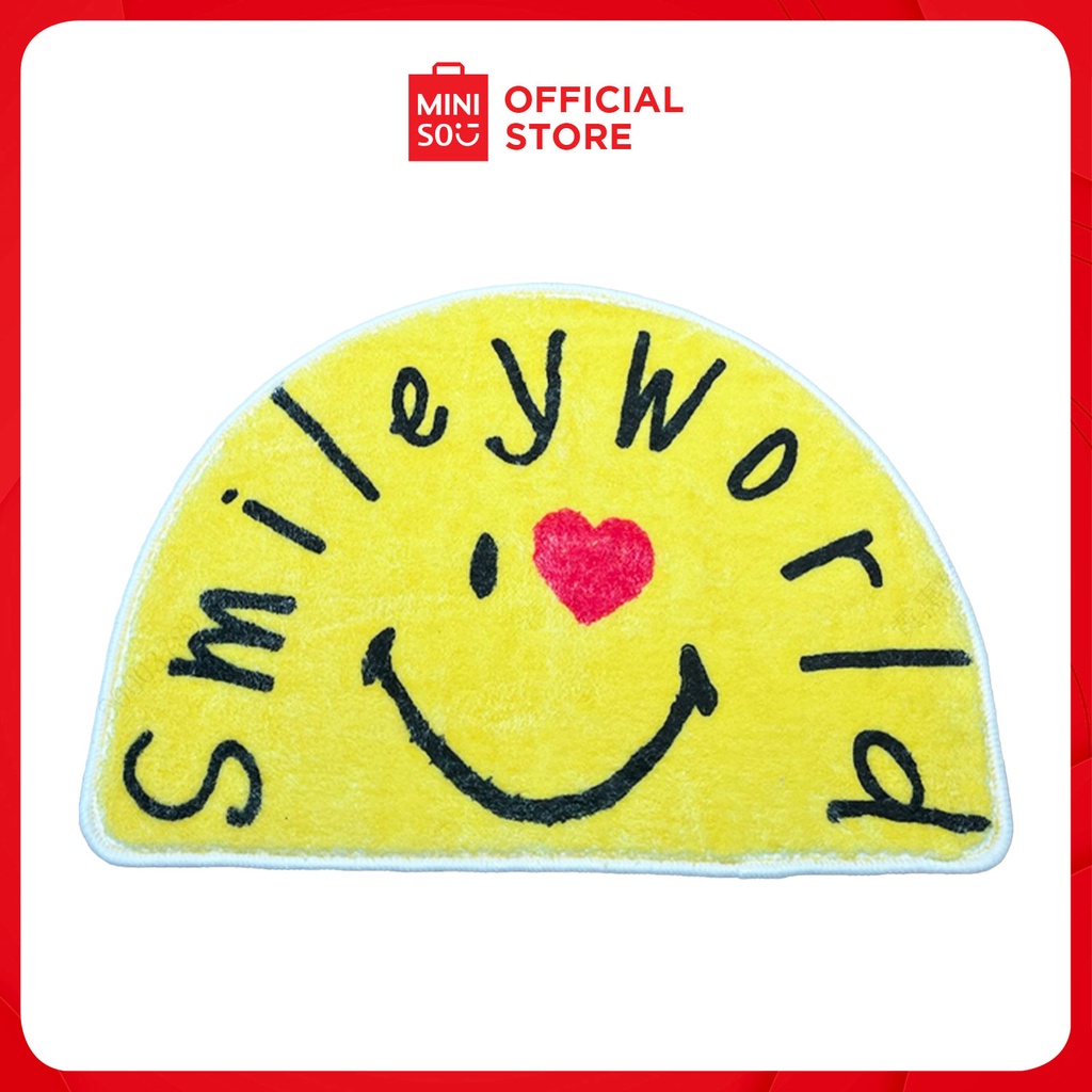 MINISO Smiley World Collection Semicircle Floor Mat (Yellow) | Shopee ...