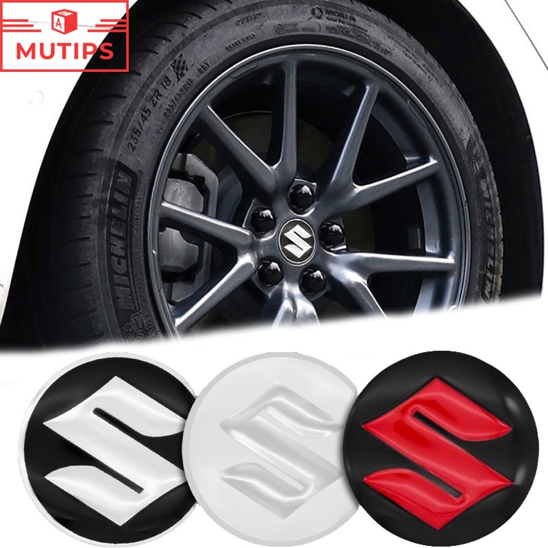 Suzuki 4Pcs/set 56mm Car Wheel Hub Cap Sticker Metal Emblem Stickers ...
