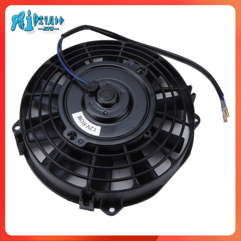 Rto 8-inch electric radiator cooling fan 12V 80W straight blade pull ...