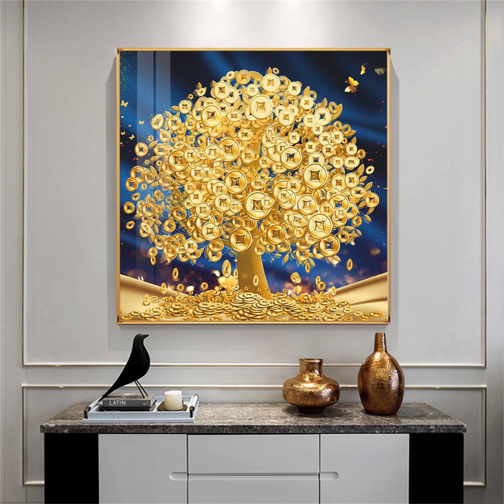 Golden Money Tree Canvas Painting Home Decor HD Print Bring Wealthy ...