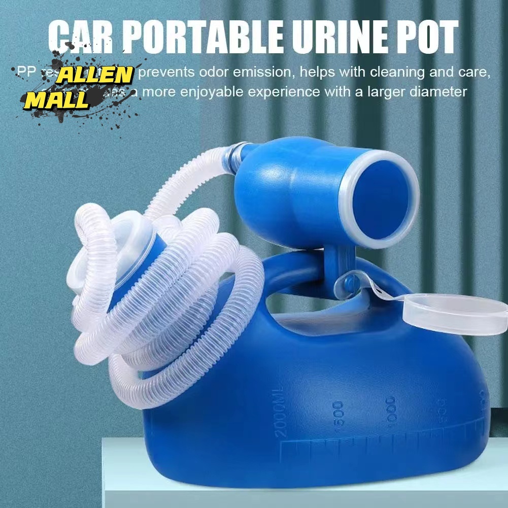 2000ml Blue Portable Pee Bottle Pee Men with Lid For Travel Camping Pee ...
