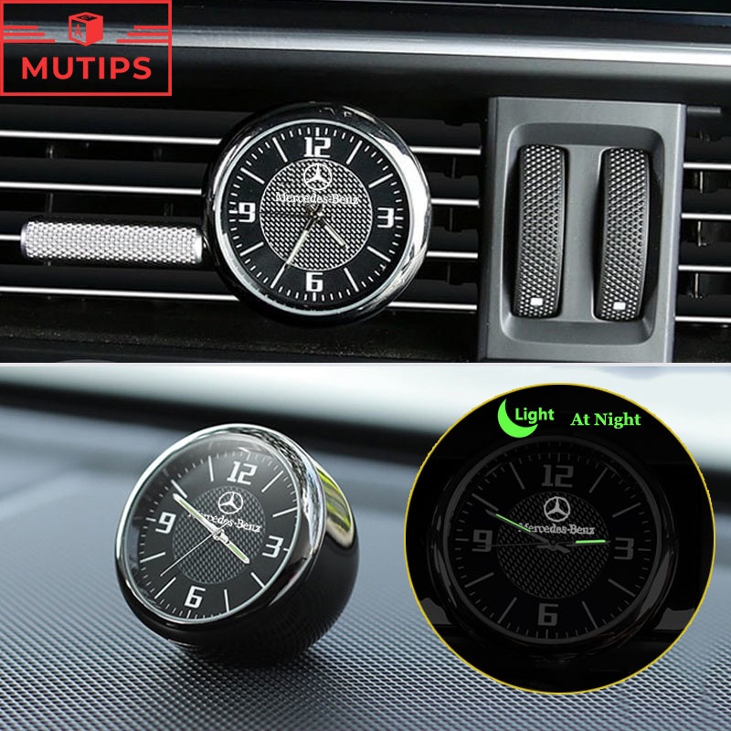 Car Luminous Quartz Mini Clock Dashboard Digital Watch Auto Decoration ...