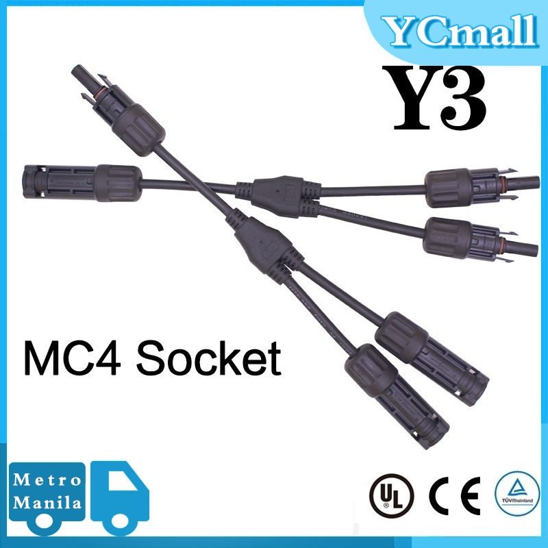 Mc4 Y-Type Connector Cable Connector Parallel Cable Adapter Connector ...