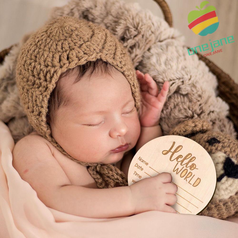 ONE-JANE Baby Announcement Sign, Hello World 15 cm Newborn Welcome Sign ...