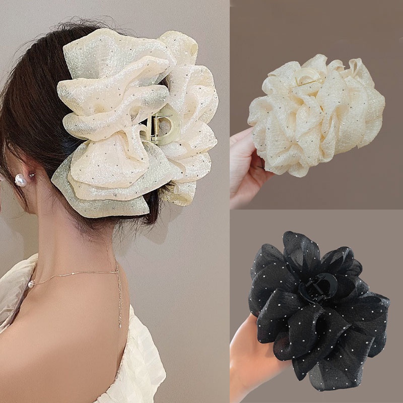 Large Grips Rhinestone Mesh Hairpin Hair Clips Hair Accessory Headwear ...