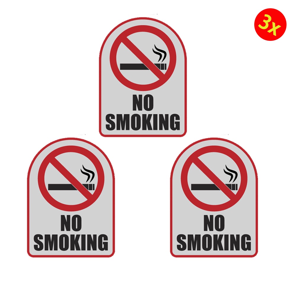 3X No Smoking Sticker Vinyl Decal Business Window Wall Door Car Store ...