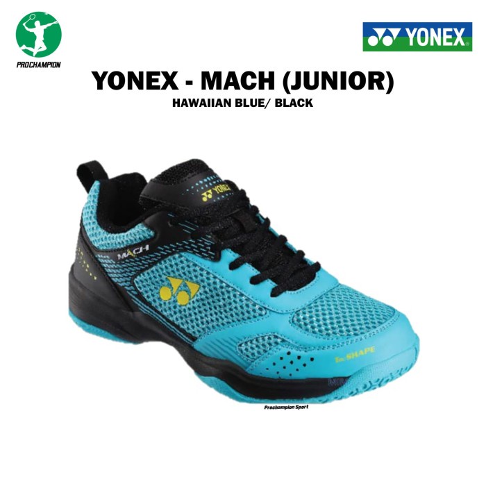 Yonex Mach Hawaiian Blue Black Junior Children's Badminton Shoes ...