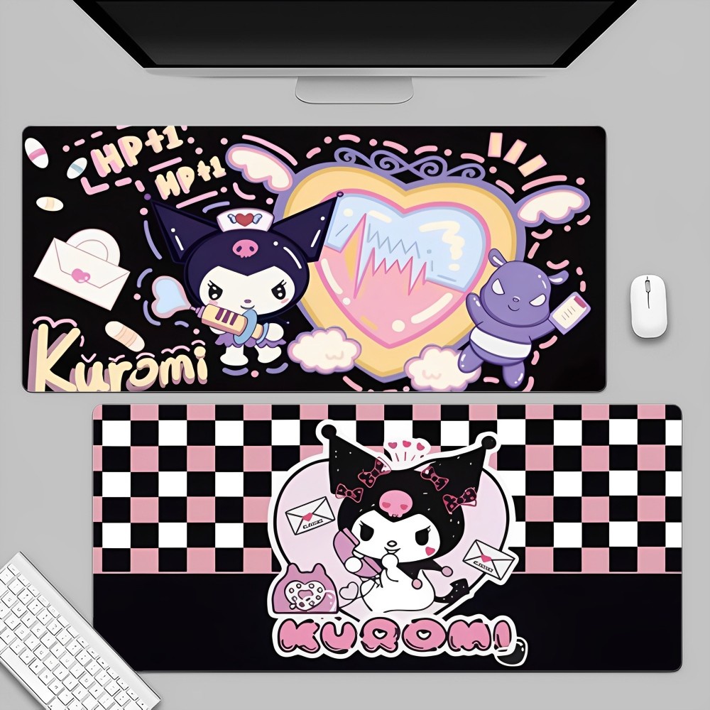 Kuromi Mousepad 80x30cm XL Lockedge Office Computer Desk Mat Table ...