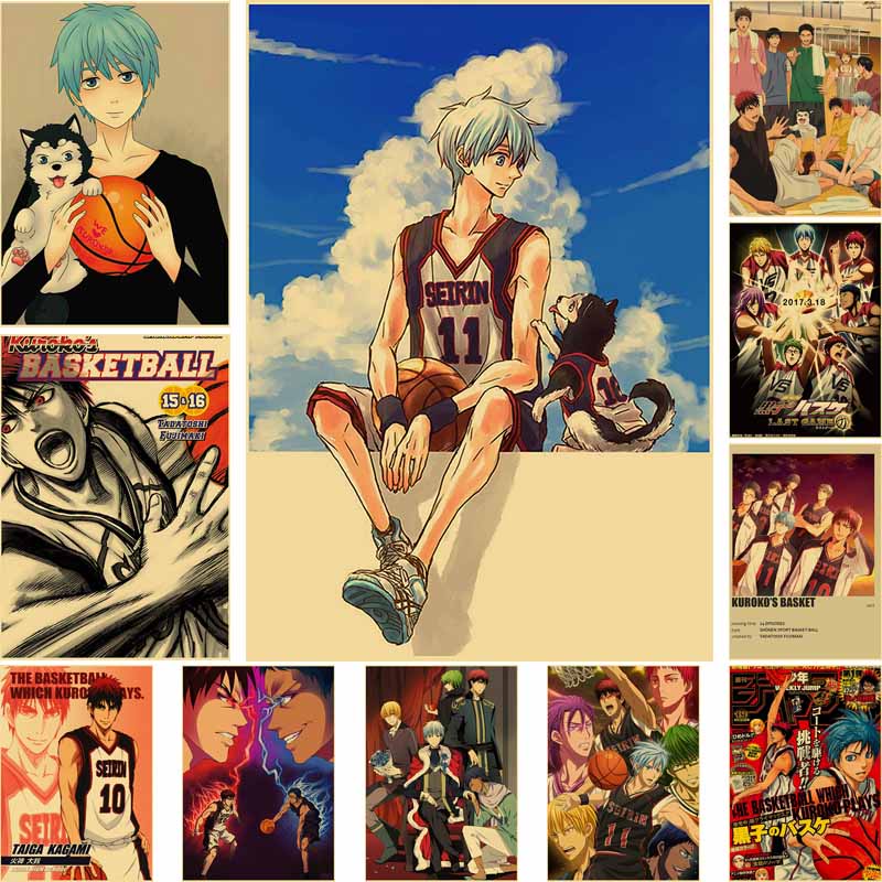 Kuroko's Basketball Posters Vintage Kraft Paper Sports Anime Poster ...