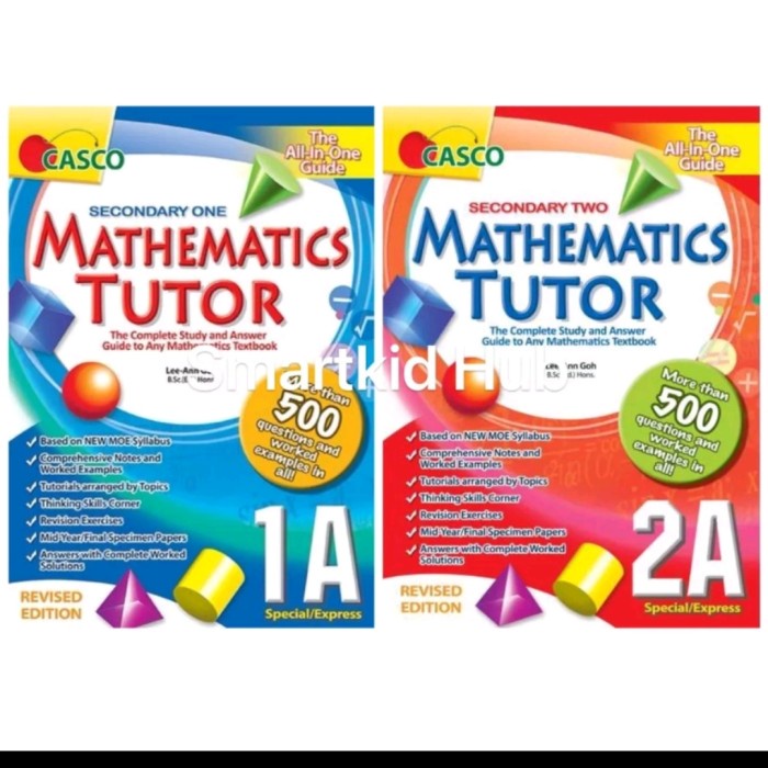 Mathematics Tutor Revised Edition Secondary Book 1A/2A - 1A | Shopee ...