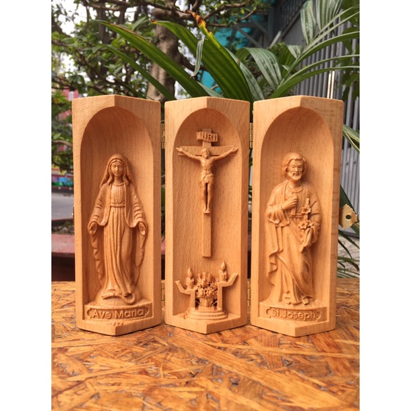 Mini Catholic altar set for table and car - altar of 3 Gods of ...