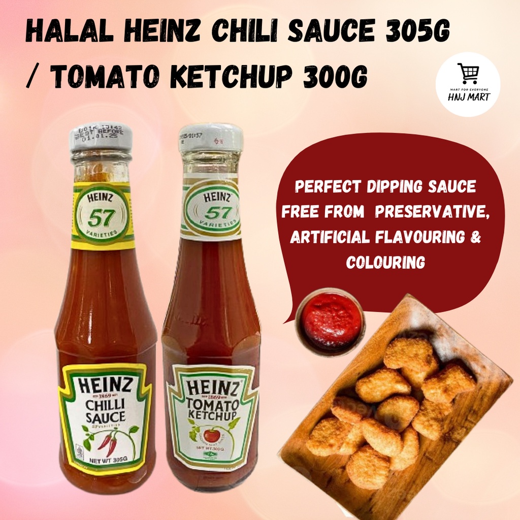 Halal Heinz Chili sauce 305g / Tomato ketchup 300g | Shopee Philippines