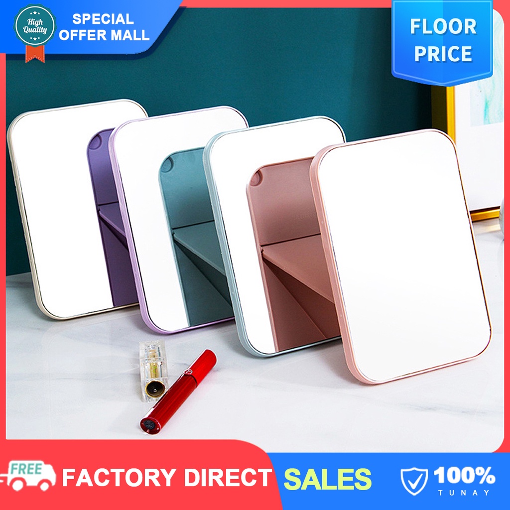 【Korean Original】Folding Face Makeup Mirrors Desktop Vanity Mirror ...