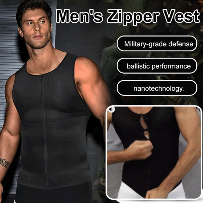 【Hot Sale】[Training Injury Prevention Vest] Men's Anti-Theft Zippered ...