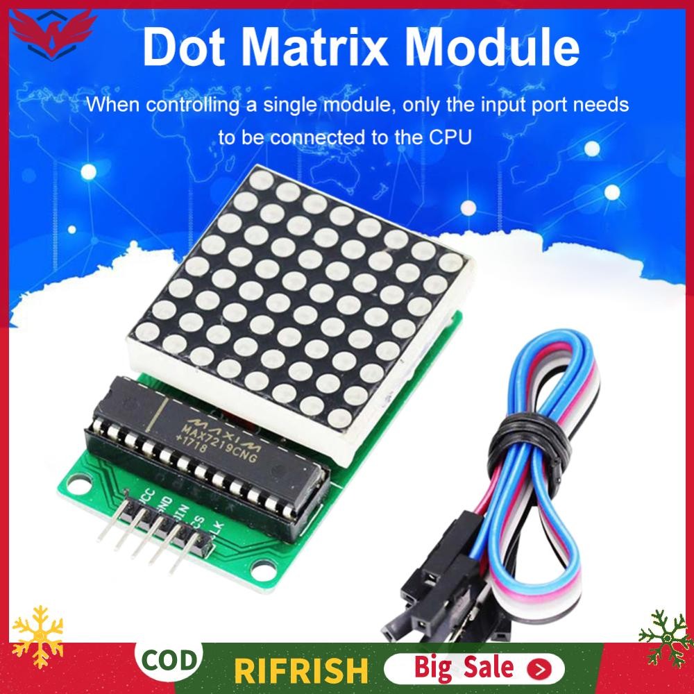[Rifrish.ph] MAX7219 8x8 Dot Matrix Module MCU LED Display Control Module 5V with Interface ...