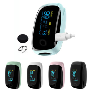 Rechargeable Finger Pulse Oximeter with Respiratory Rate, Fingertip ...