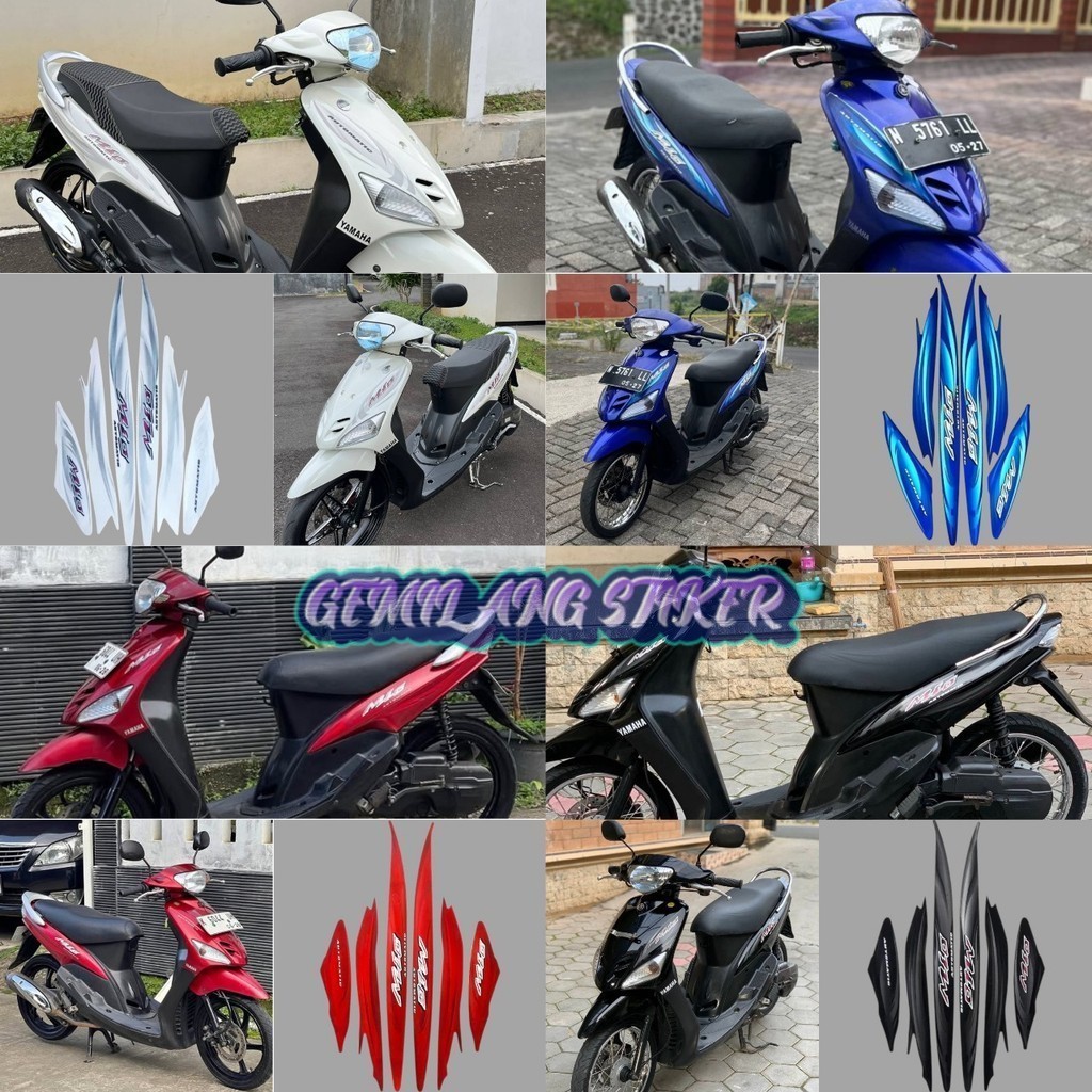 Striping Decal Polet Sticker Yamaha mio 2007 sporty spokes standard ...