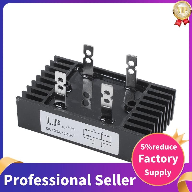 100Amp 1200Volts 4 Pins 1 Phase Diode Bridge Rectifier QL100 Type ...