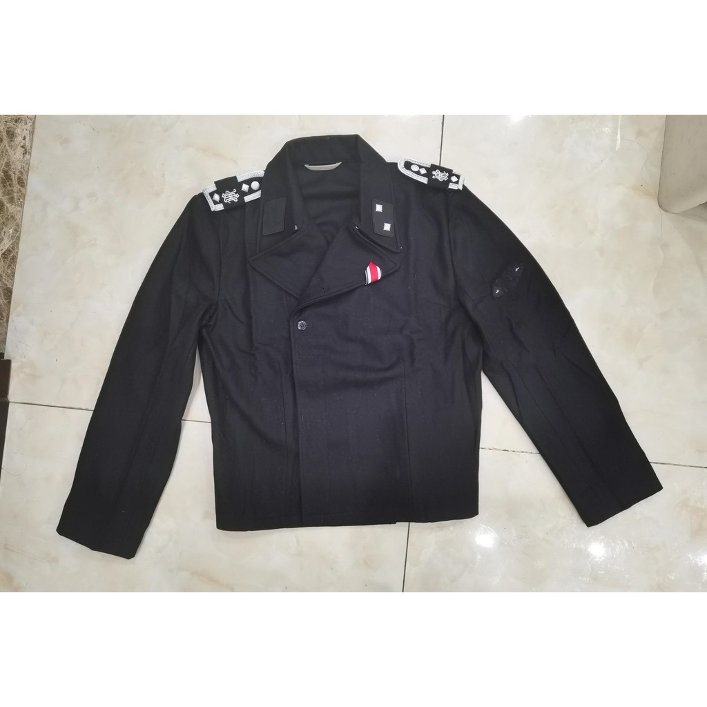 German Elite Armored Soldier Jacket Jacket Black Woolen Tank Sergeant ...
