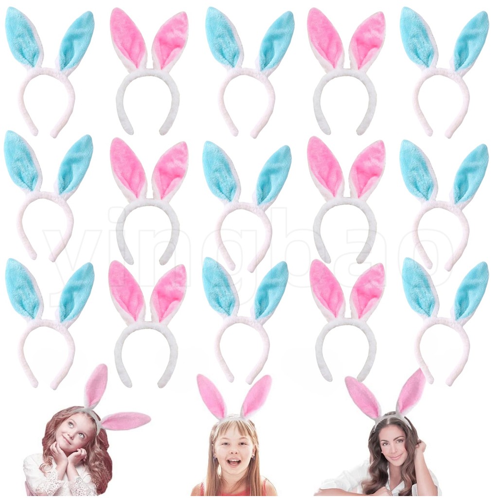 1/3/5PCS Bunny Ear Headband,Plush Bunny Ears,Easter Cosplay Party Favor ...