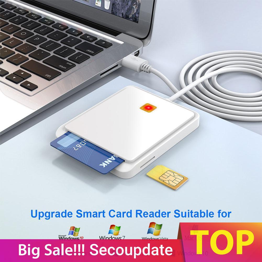 Usb 2.0 Smart Card Reader Writer Memory for ID Bank SIM CAC ID Card ...